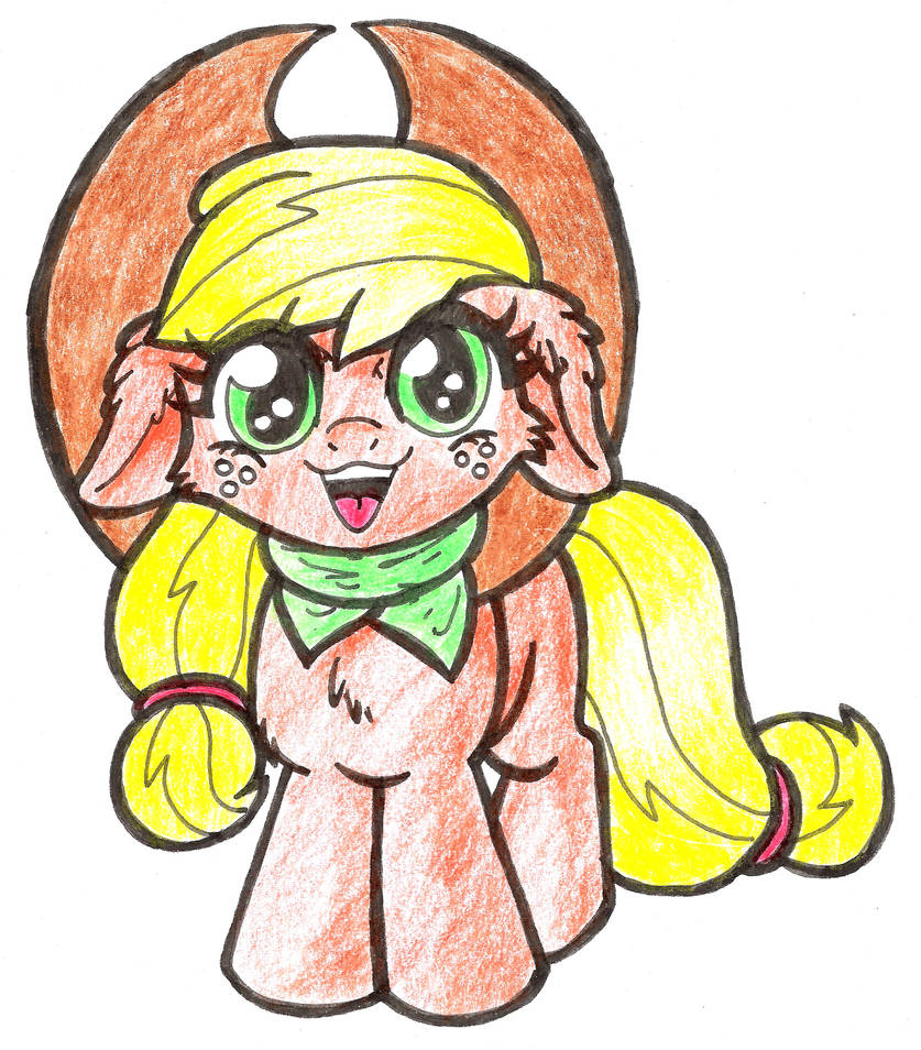 Mlp Aj Filly By Warumono1989 On Deviantart