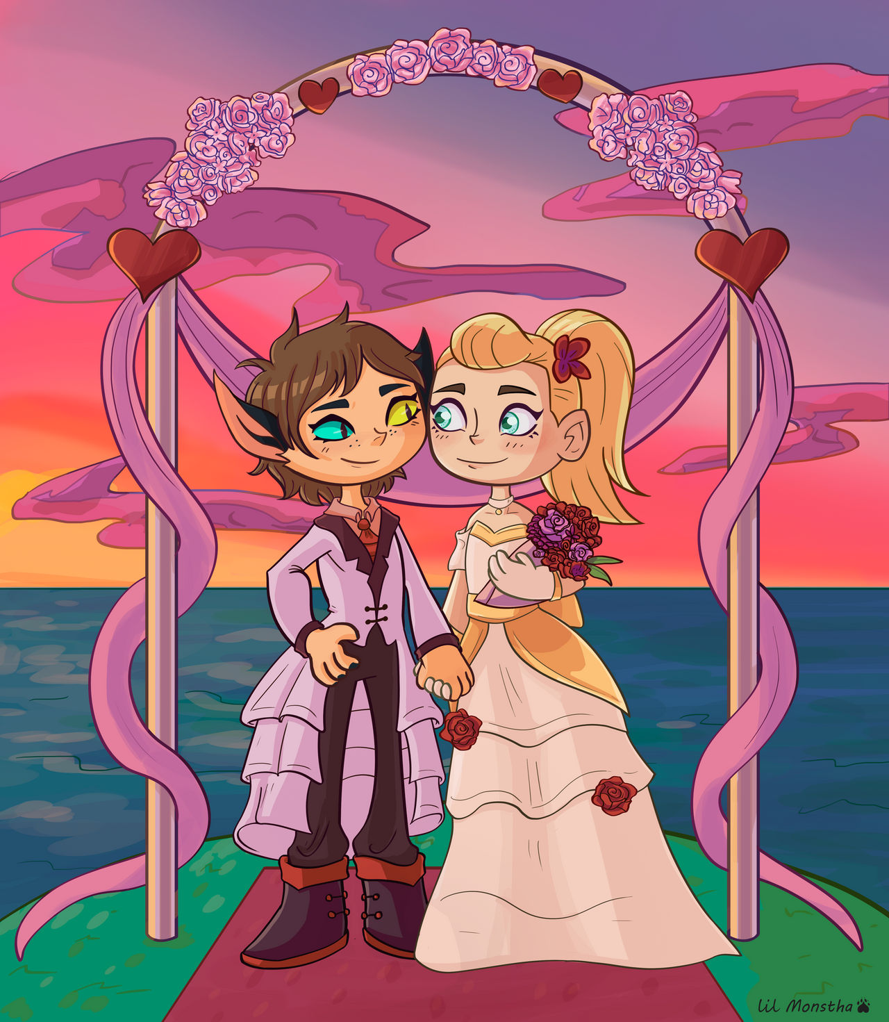 Ych Valentines Day Tarde Catra Y Adora By Lilmonstha On Deviantart