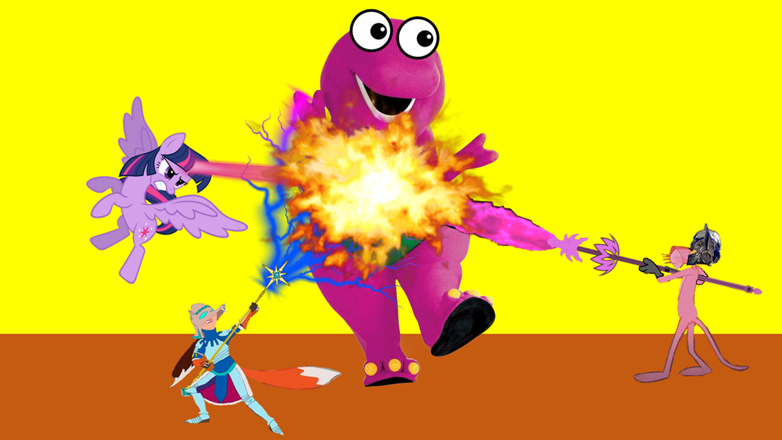 Felicity Twilight And Pink Panther Vs Barney By Keananluke On Deviantart