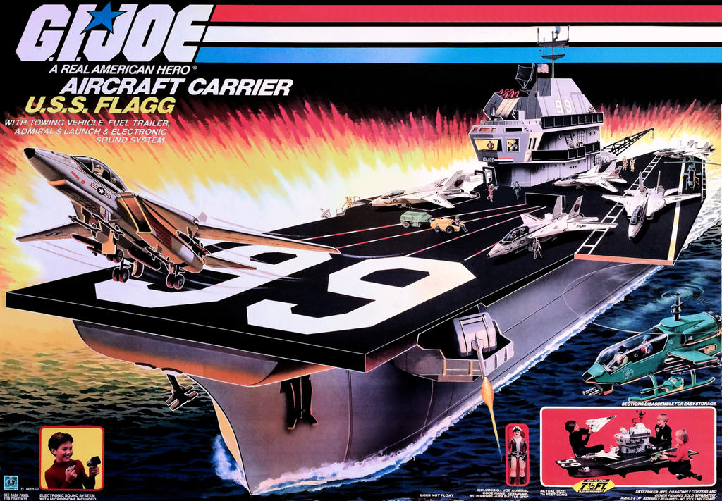 Gi Joe Uss Flagg Aircraft Carrier Original Box Art By Bigbot01 On Deviantart