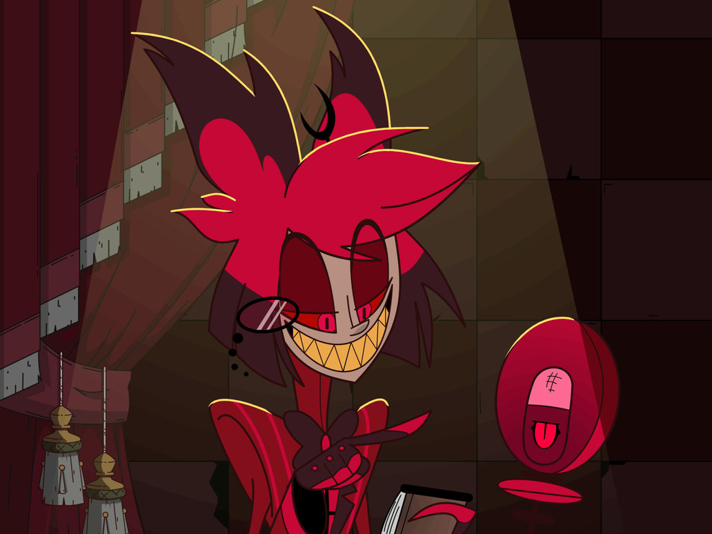 Alastor Looking Through His Dad Jokes By Ht Doodles On Deviantart
