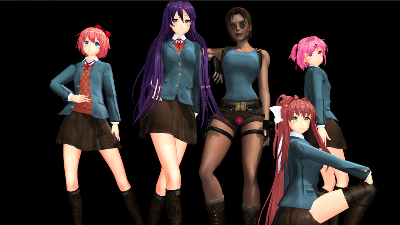 Ddlc X Tomb Raider By Kucero On Deviantart
