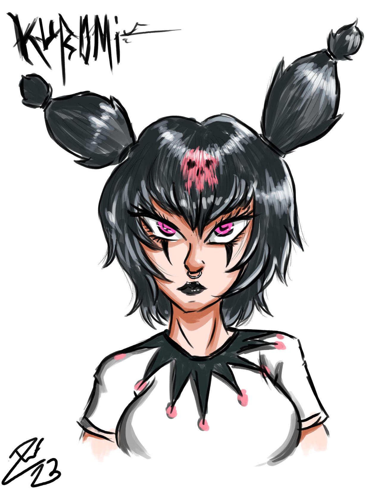 Kuromi As A Goth Girl By Iian6 On Deviantart