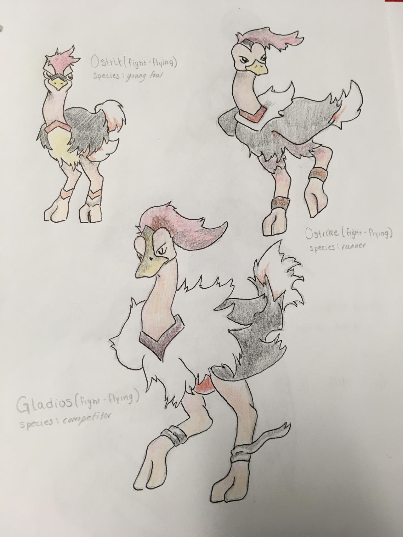Ostrich Pokemon By Fantasyviolence On Deviantart
