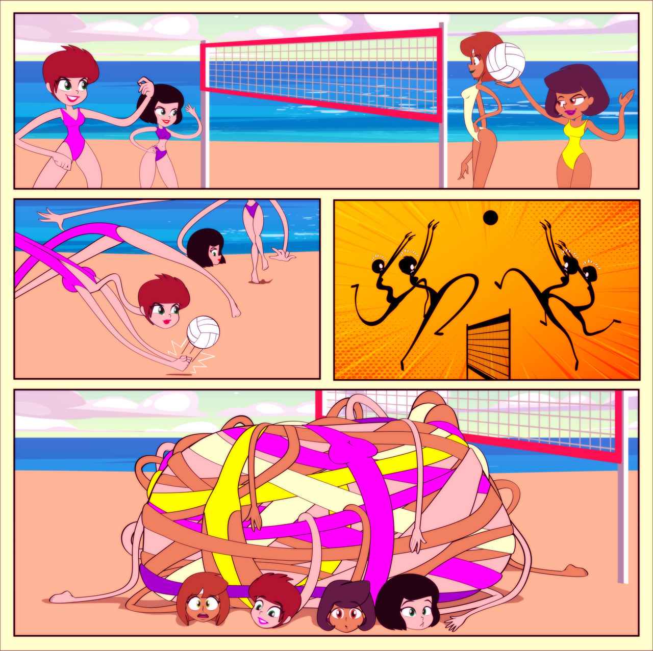 Mothers and Daughters Beach volleyball by rodriguis on DeviantArt Mothers and Daughters Beach volleyball by rodriguis on DeviantArt