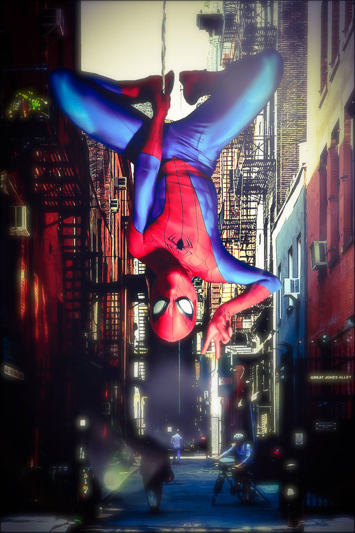 Spider-man Hanging Around By Bluespecter On Deviantart