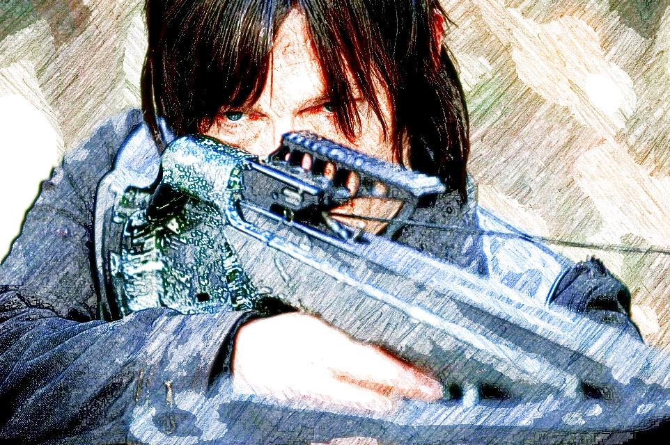 Daryl Dixon And His Crossbow By Giannitoarlie On Deviantart