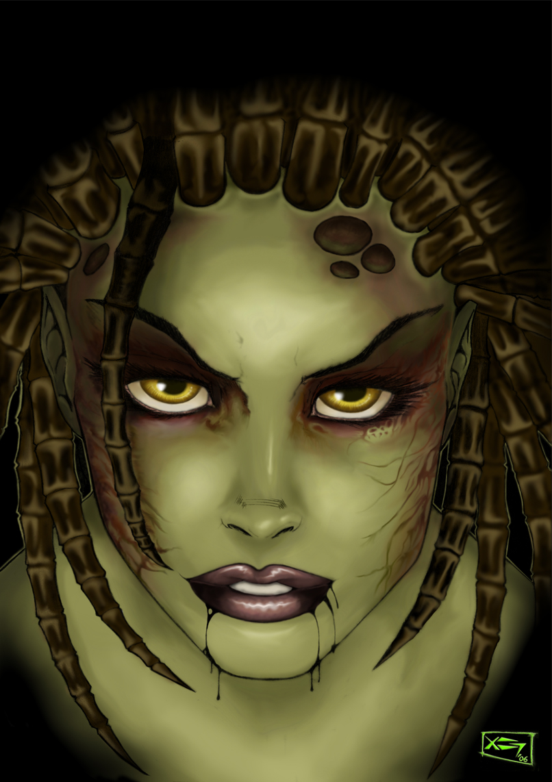Infected Kerrigan - Coloured by Xabi-Wan on DeviantArt