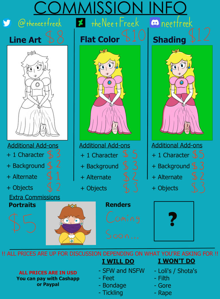 Commissions Available By Theneetfreek On Deviantart