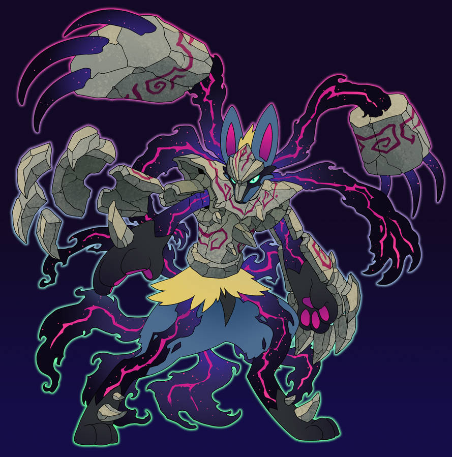 Lucario X Runerigus Fusion Commission By Turnipstewdios On Deviantart