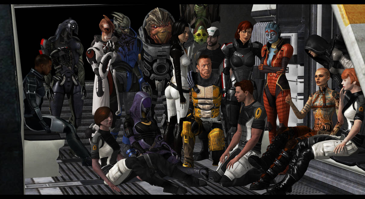 Mass Effect 2 Team Pose By Cor Angars On Deviantart