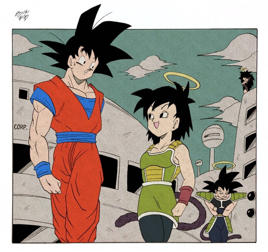 Goku Gine And The Other Person In The Background By Gokugohanfan On Deviantart