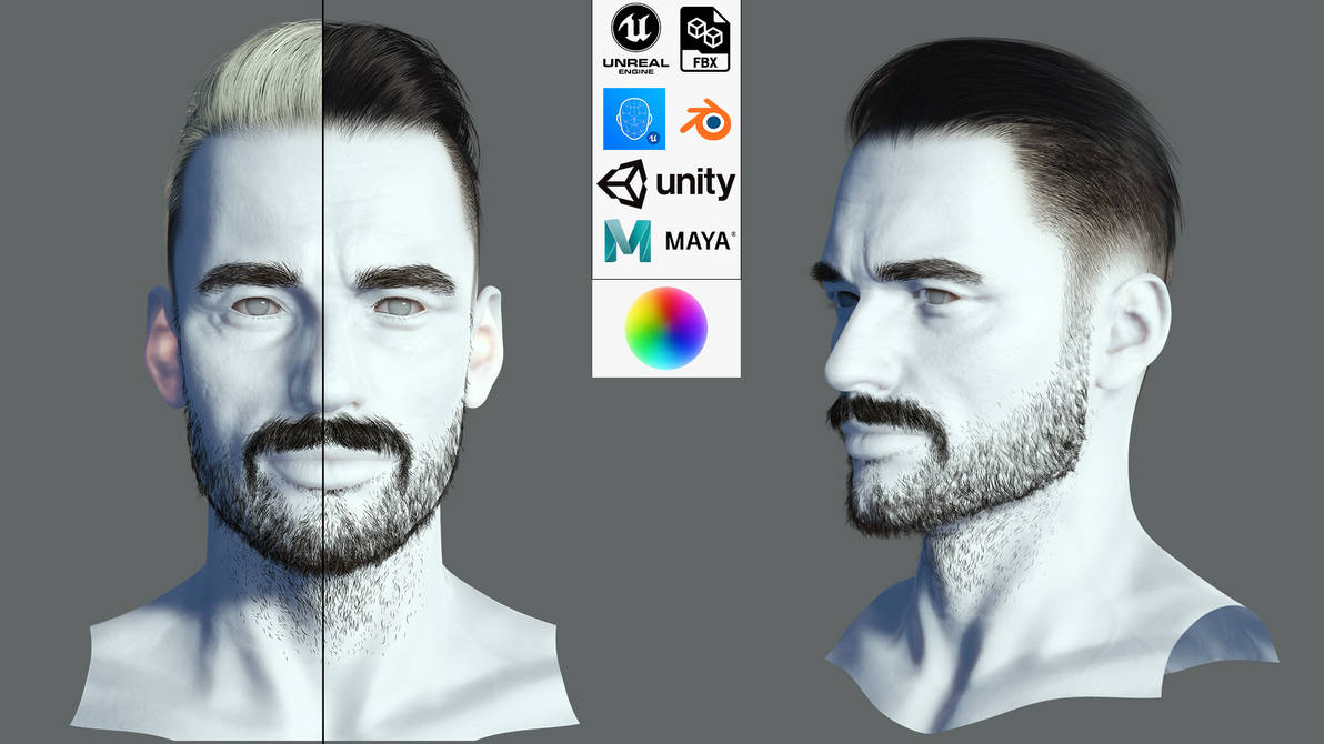 Realtime Hair Modern Man Low Poly Hairstyle Game R By Mizokhaloui On Deviantart