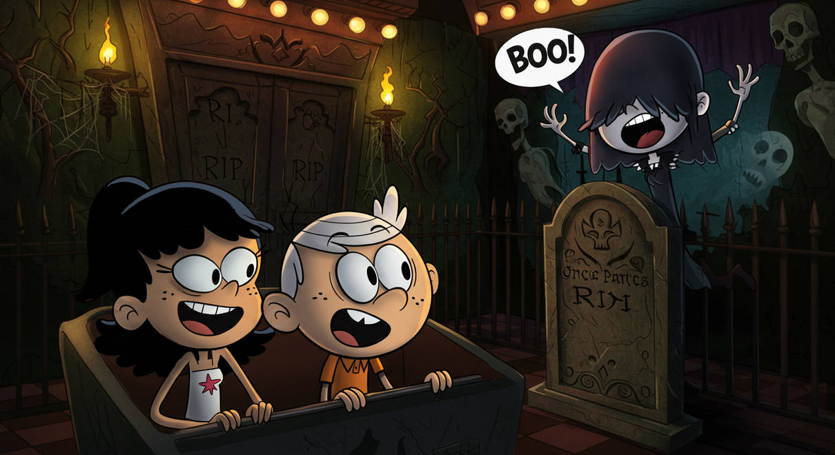 Lincoln Loud And Stella Zhau Haunted House By Joshuaecw21985 On