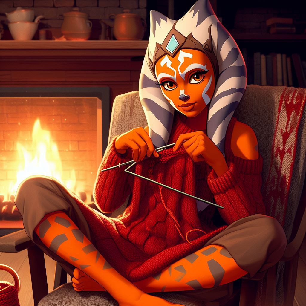 Ahsoka Tano Knits A Sweater Ver 2 By Vexartai On Deviantart