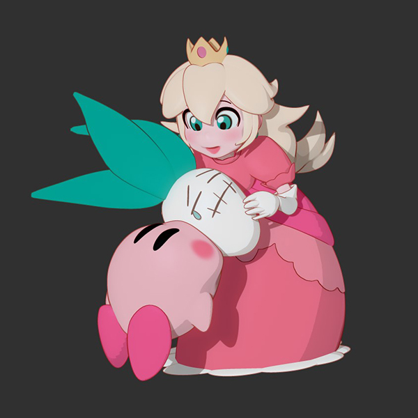 Day 26 Princess Peach And Kirby Nintendo By Remely On Deviantart