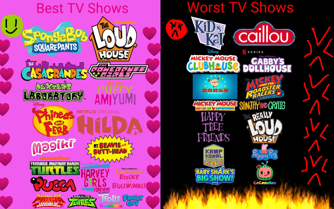 My Best And Worst TV Show List by Ptbf2002 on DeviantArt My Best And Worst TV Show List by Ptbf2002 on DeviantArt
