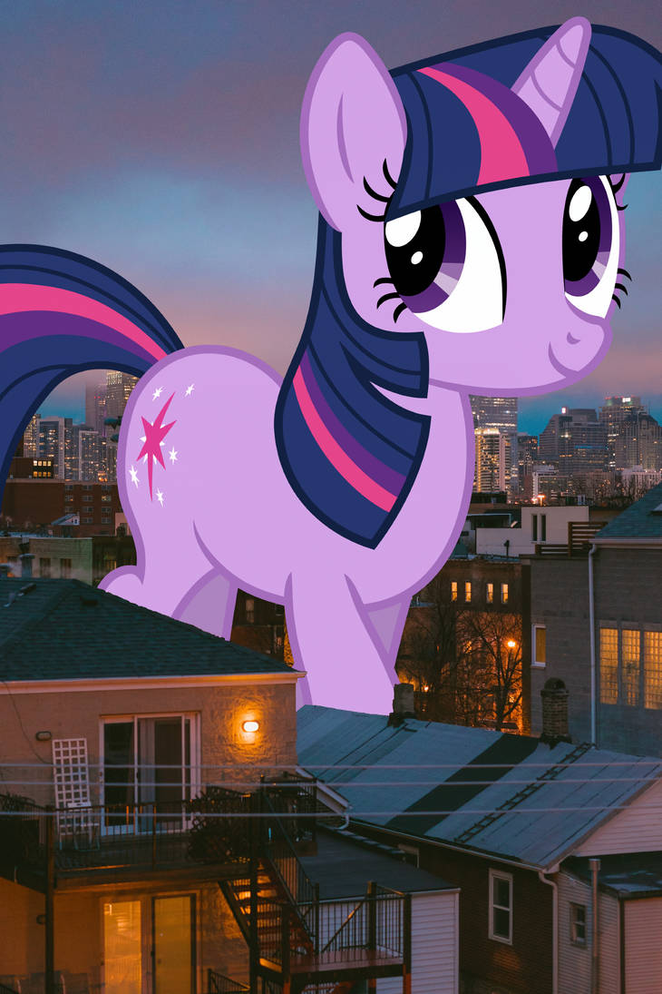 Giant Twilight Sparkle Marching Through Chicago By Jerryakiraclassics19 On Deviantart