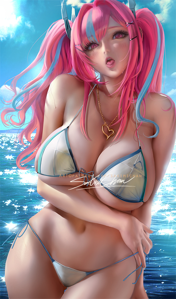 Bremerton casual bikini pinup by sakimichan on DeviantArt Bremerton casual bikini pinup by sakimichan on DeviantArt