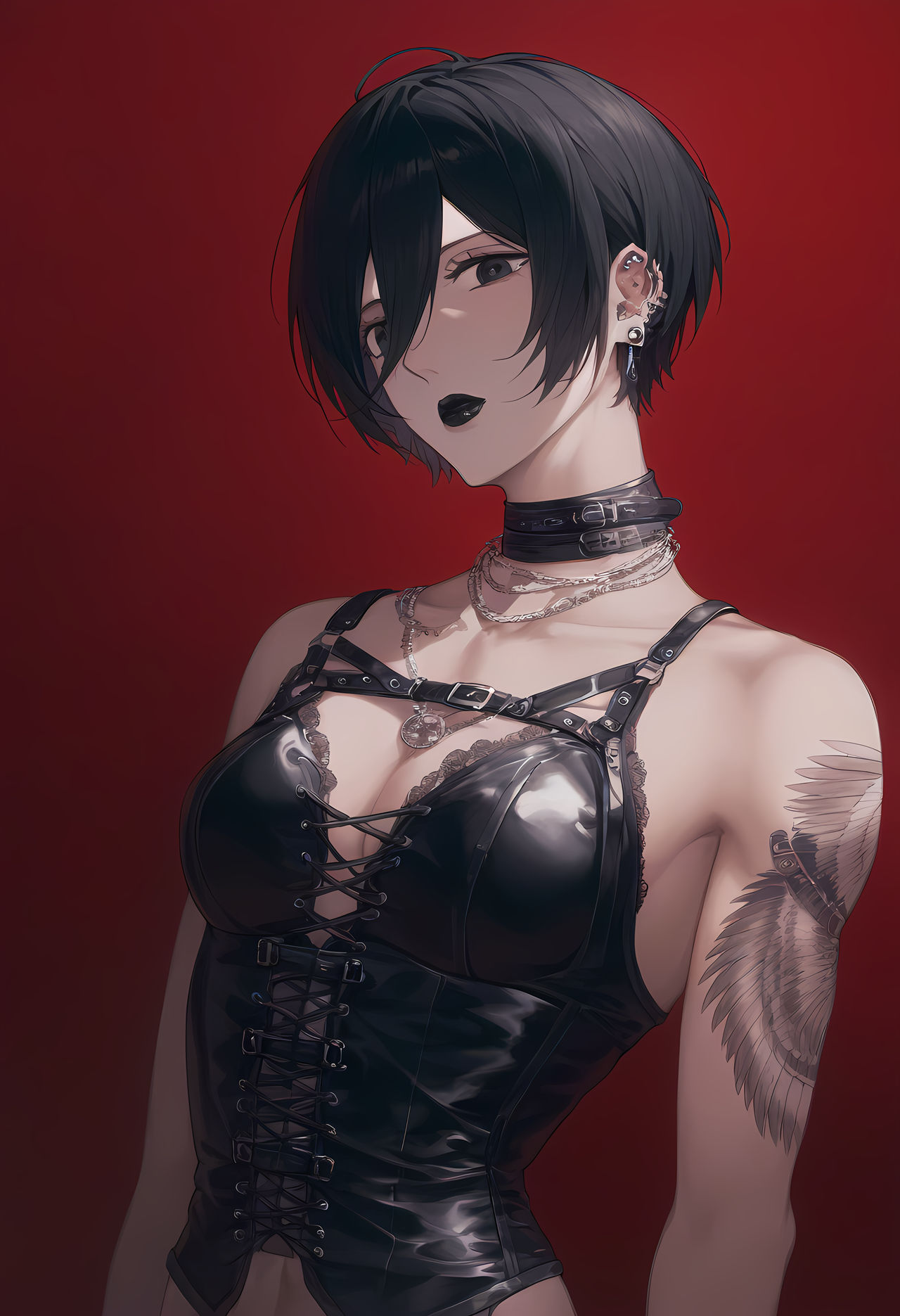 Goth Mikasa Portrait by KohAI0 on DeviantArt Goth Mikasa Portrait by KohAI0 on DeviantArt