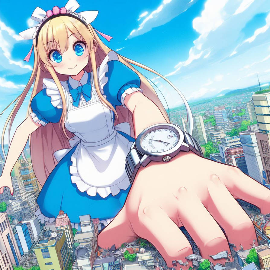 Giantess Alice Grabbing Part Of City By Puffnstuffyowo On Deviantart