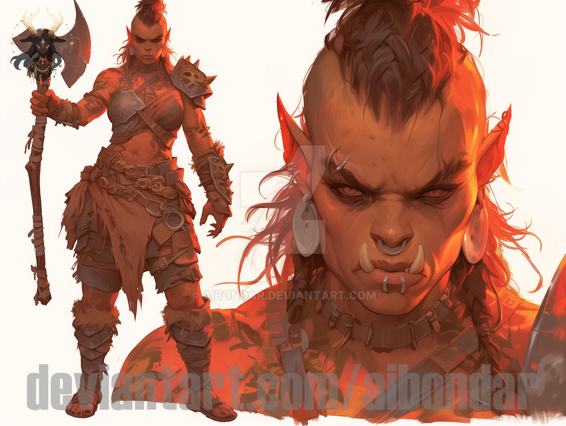 Orc Barbarian 170324 6 49 By Aibondar On Deviantart