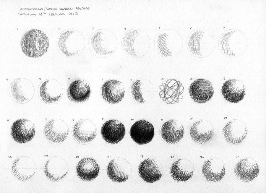 Shading practice - crosshatching spheres by Summitwulf on DeviantArt Shading practice - crosshatching spheres by Summitwulf on DeviantArt