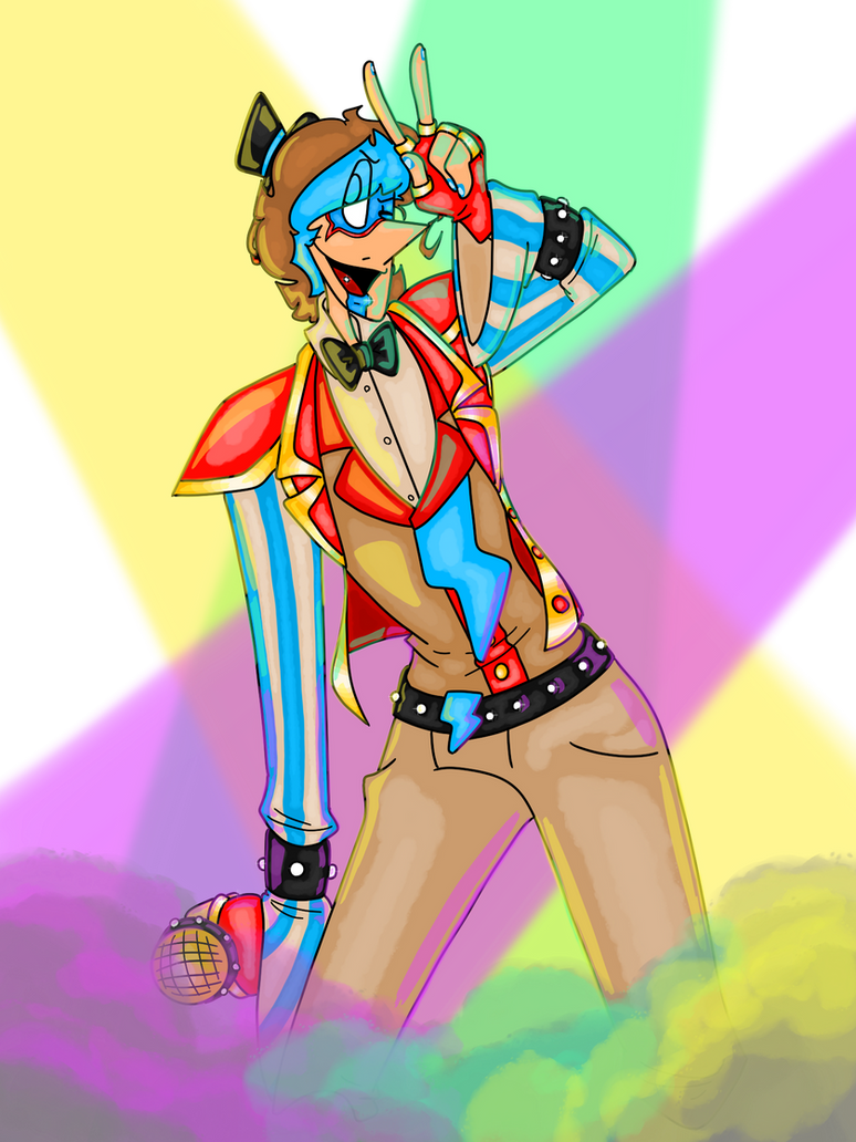 In The Spotlight Glamrock Freddy Fanart By Greenjelly 12 On