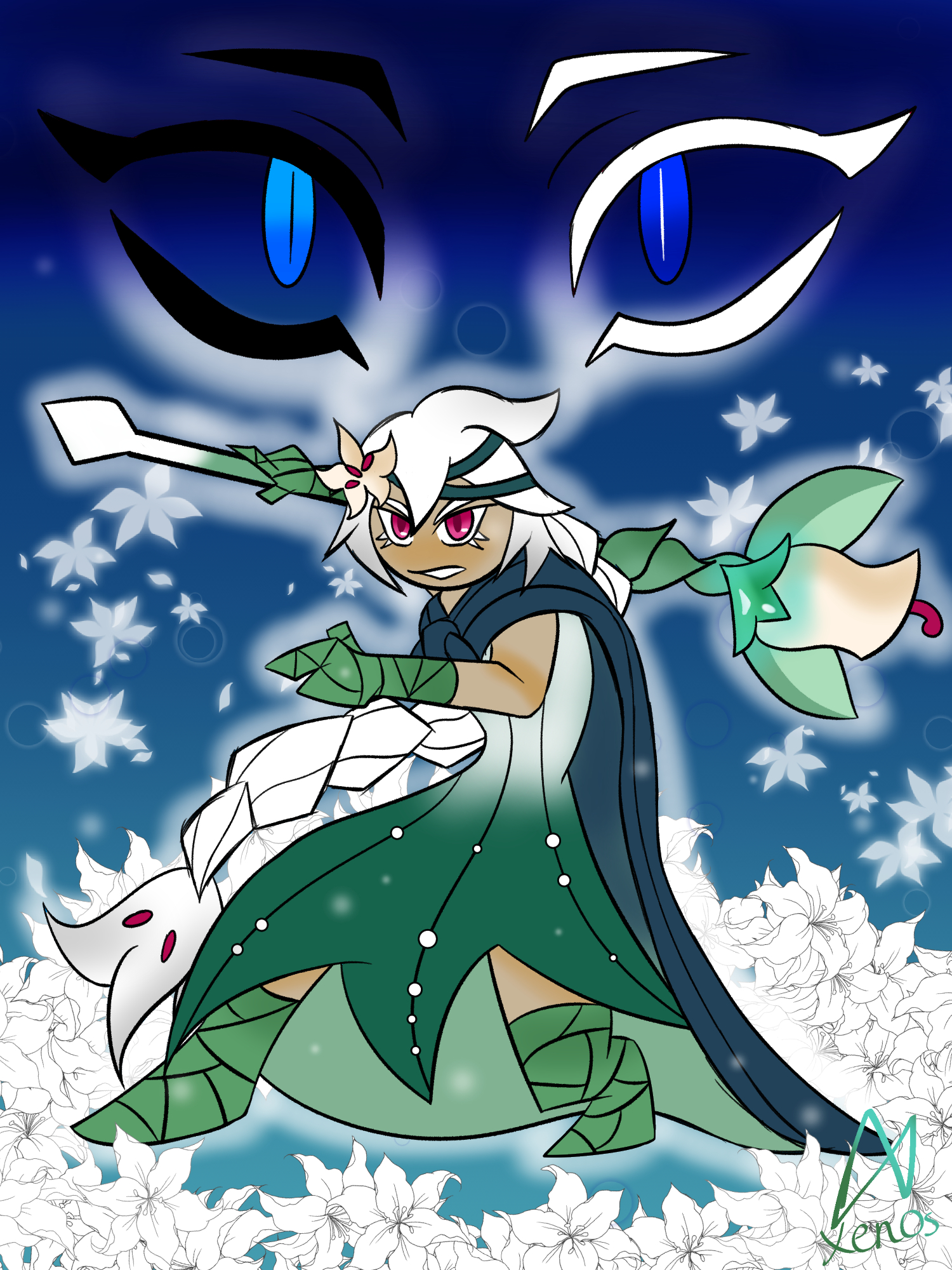 Crk White Lily Cookie Against The Shadows By Xeno Chi On Deviantart