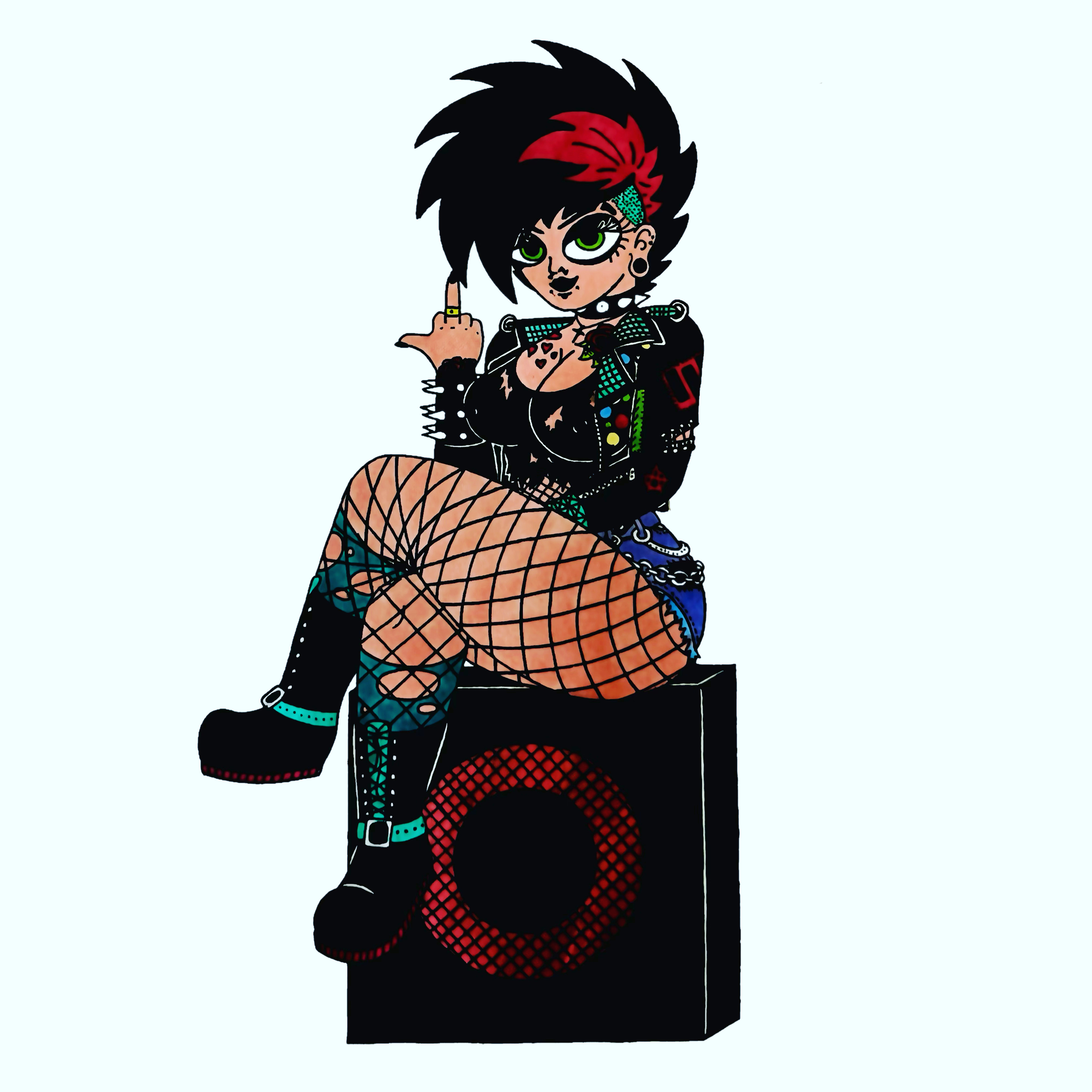 Punk Rock Pin Up Girl By Agentflippy1 On Deviantart