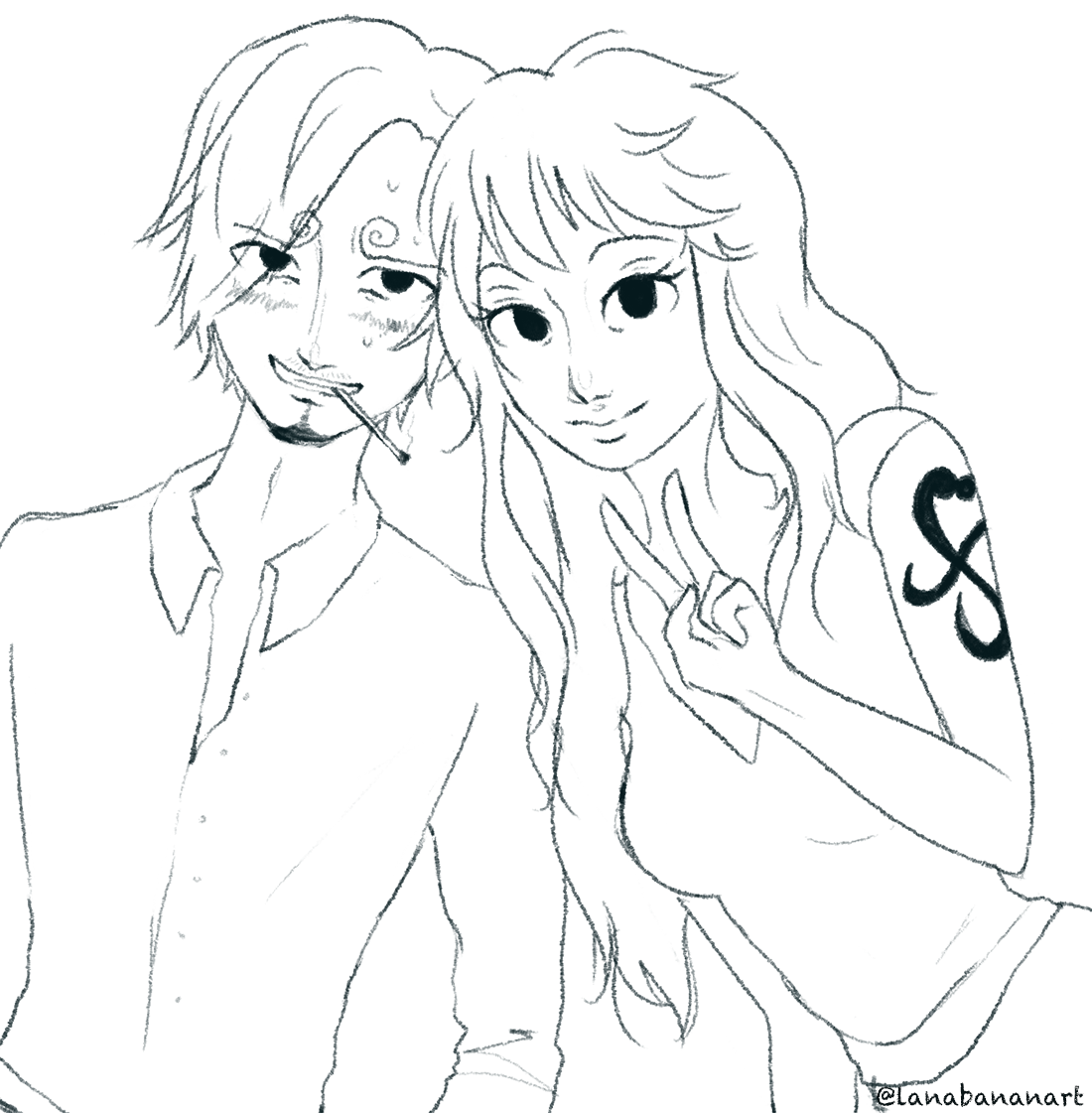 Sanji X Nami By Lanabatata On Deviantart