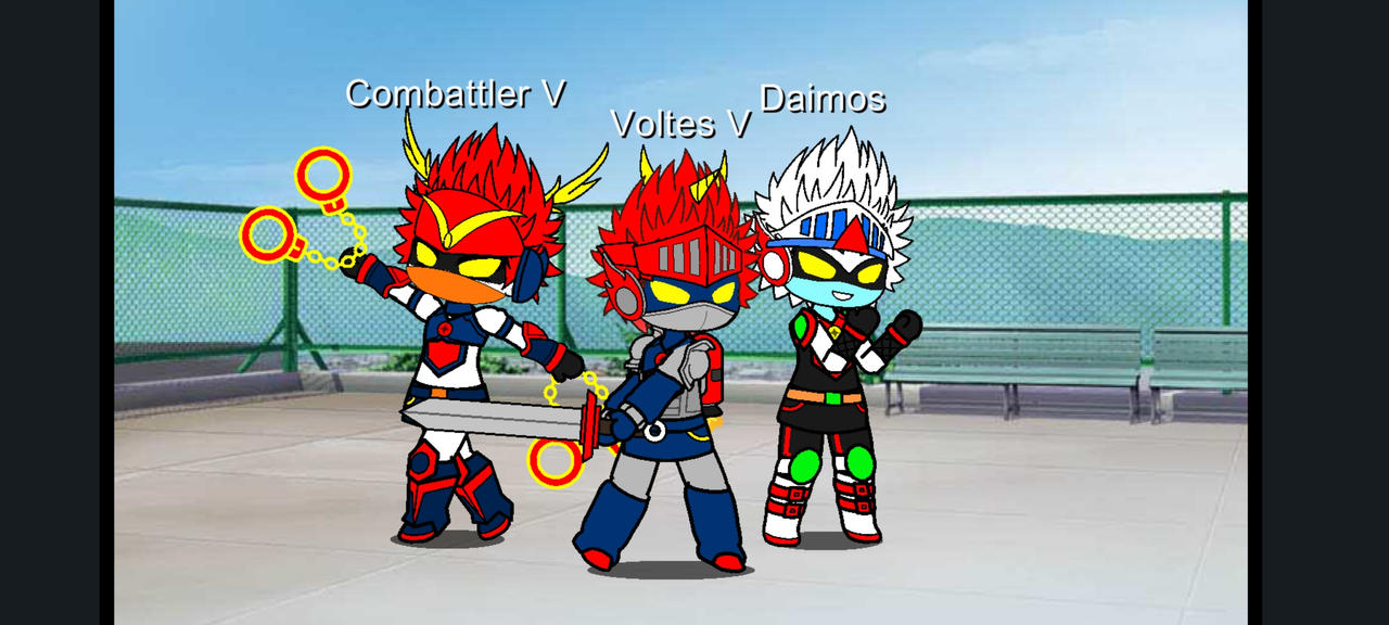 Daimos Combattler V And Voltes V Gacha Club Ver By Mazingersuperrobot