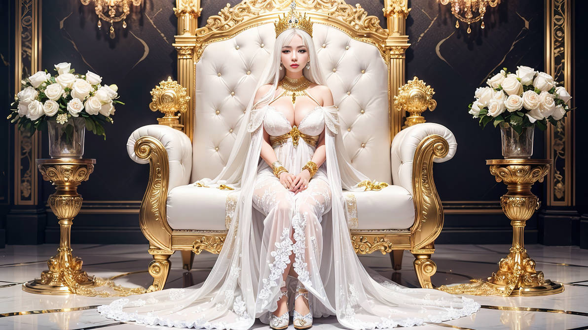 Princes White Hair Gold Dress 27 By Pixeldotartist On Deviantart