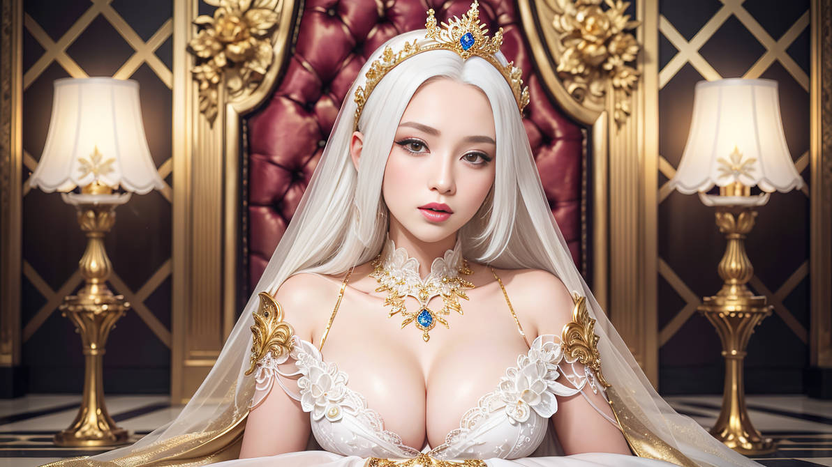 Princes White Hair Gold Dress 41 By Pixeldotartist On Deviantart