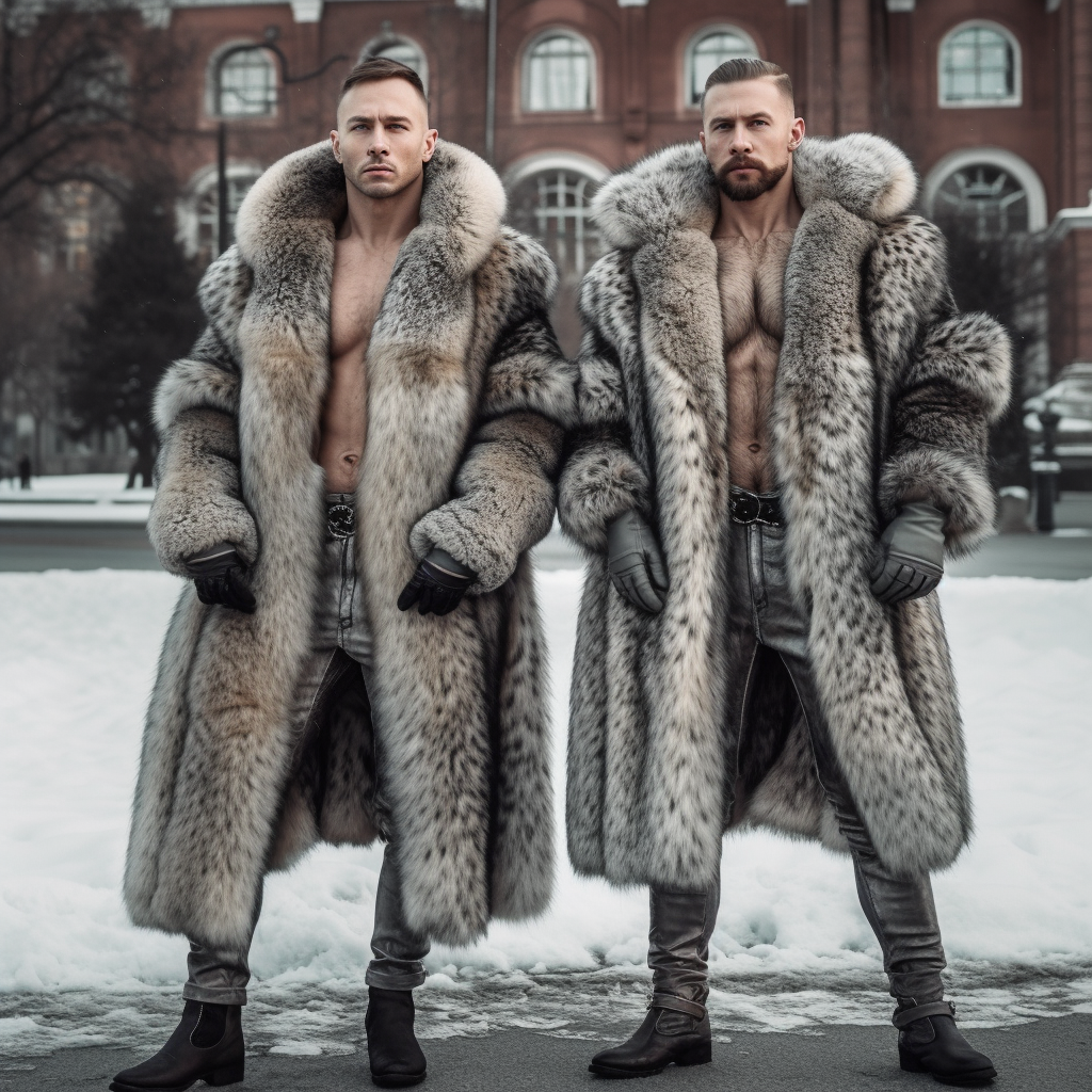 Hot Muscular Gay Men In Fur Coats By Maleaiart On Deviantart