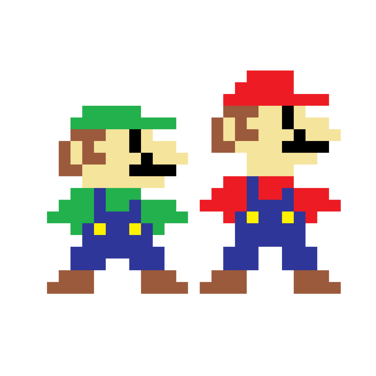 My Mario And Luigi Pixel Art 2 By Joeyhessondeviantart On Deviantart
