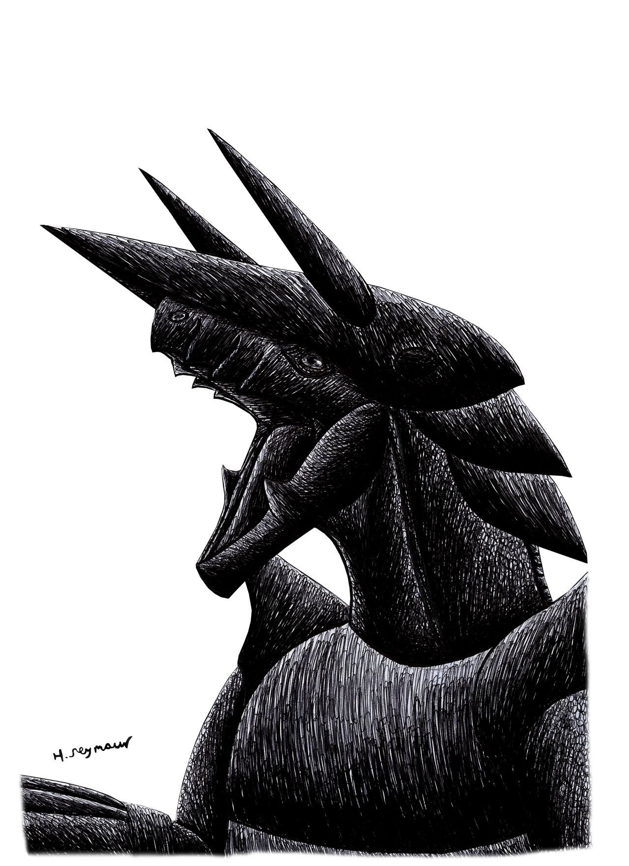 Aggron Bust Pen Drawing By Hamish1512201 On Deviantart