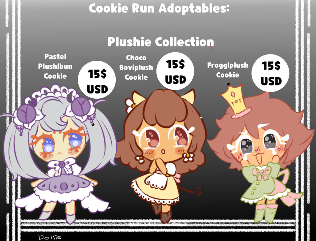 Cookie Run Plushie Adoptables 1 3 Open By Iidolliefluff On Deviantart