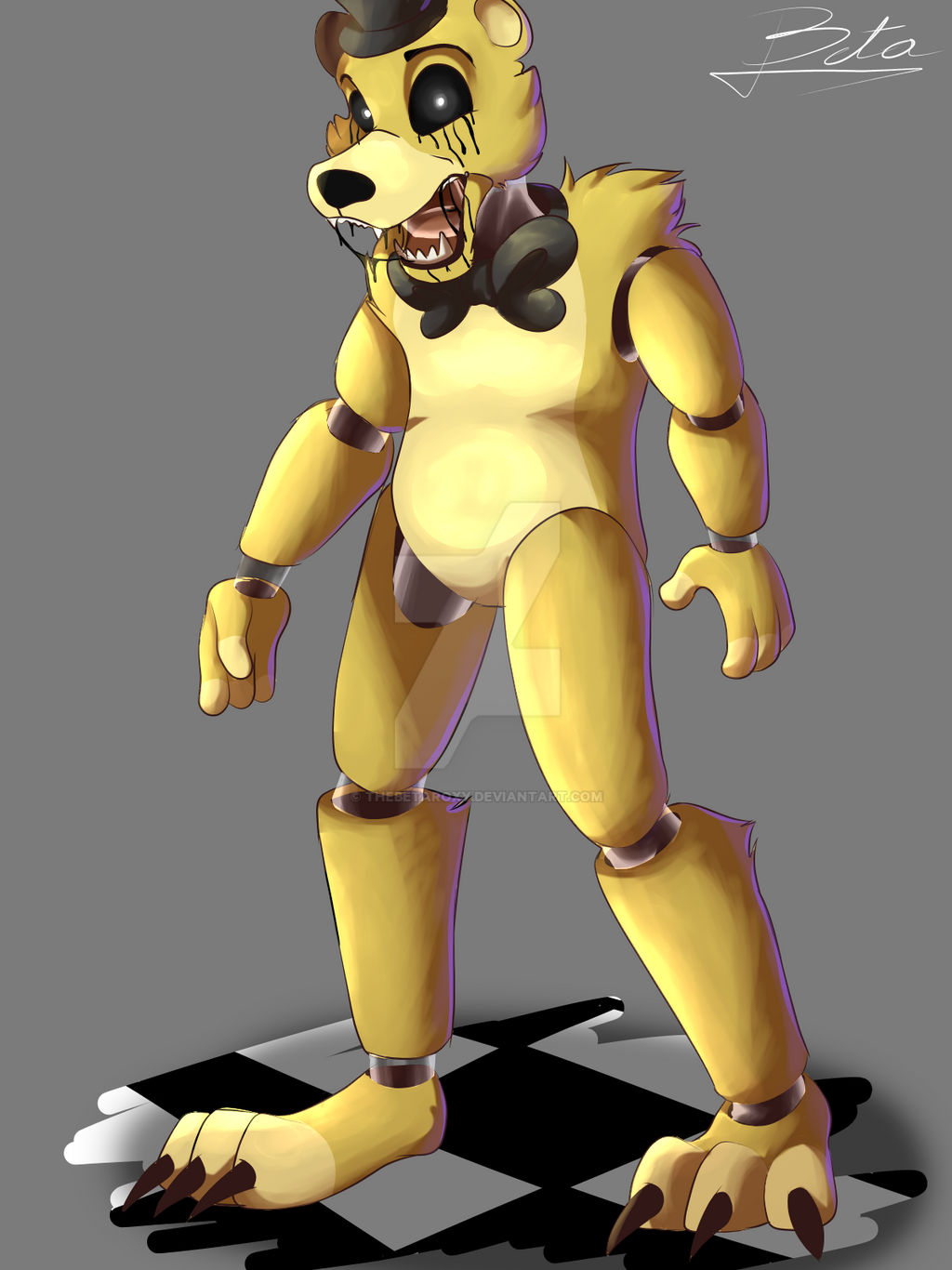 Golden Freddy Fan Art By Thebetaroxy On Deviantart