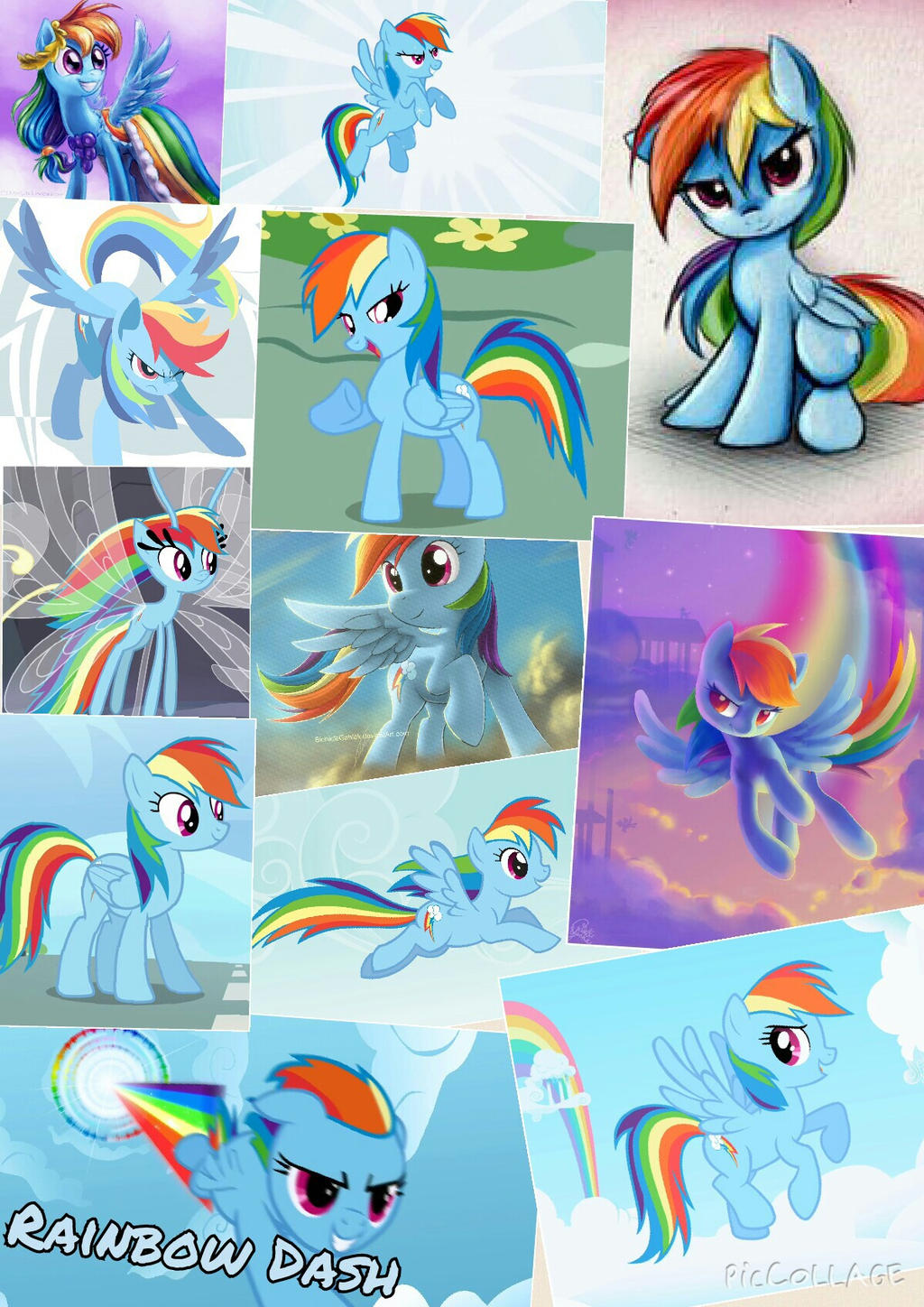 Rainbow Dash Collage By Rainbowratart On Deviantart