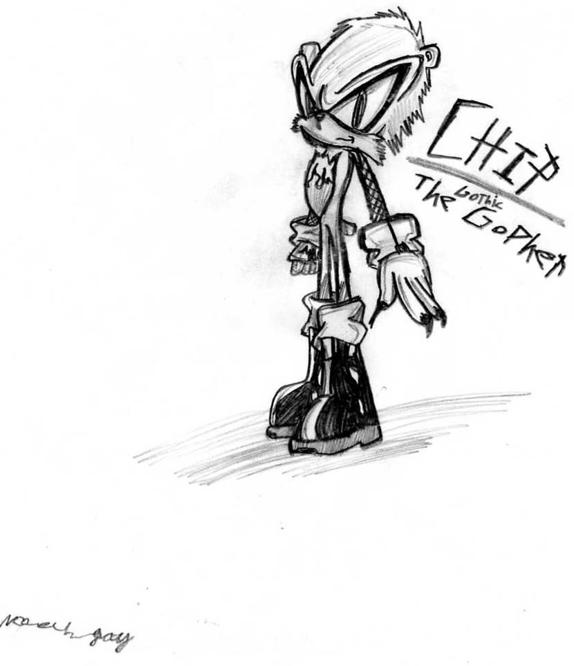 chip the gothic gopher by tails-and-big on DeviantArt