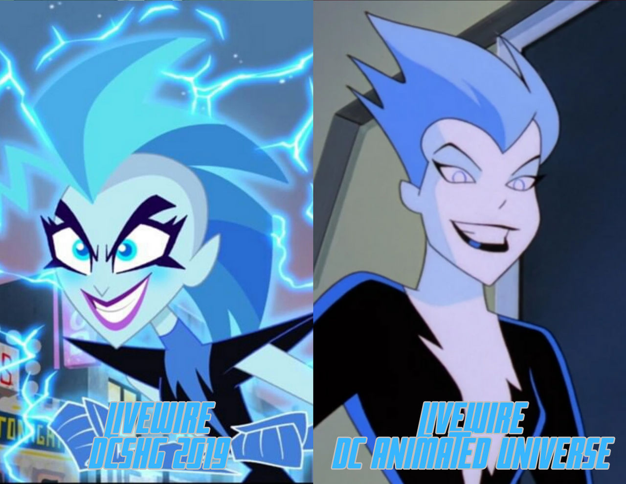 Livewire Dcshg 2019 Vs Dc Animated Universe By Lupinmk On Deviantart