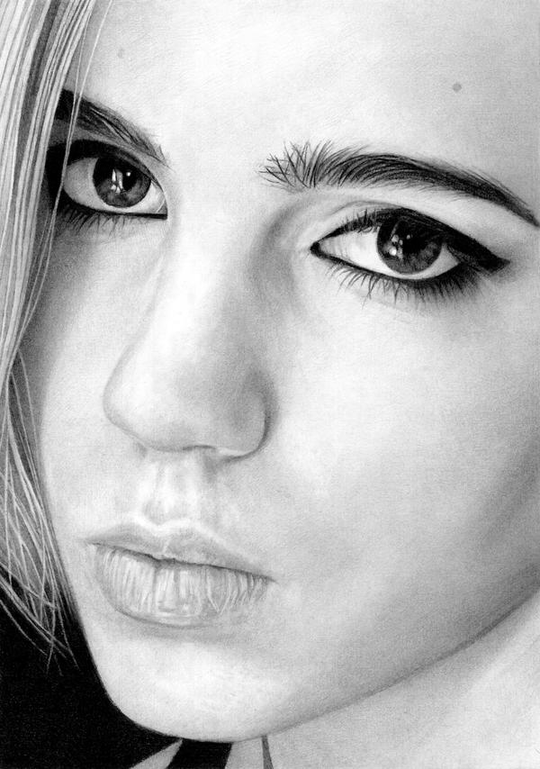 Female Portrait Pencil Drawing By Matthewhackart On Deviantart