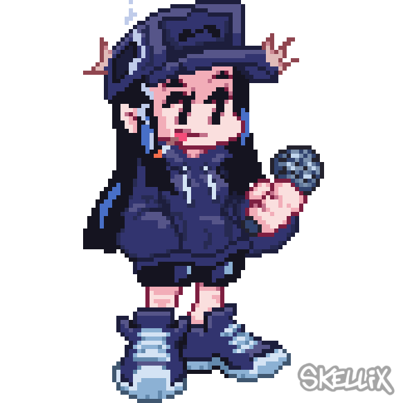 FNF Pixel Cassette Girl by skellixYT on DeviantArt FNF Pixel Cassette Girl by skellixYT on DeviantArt