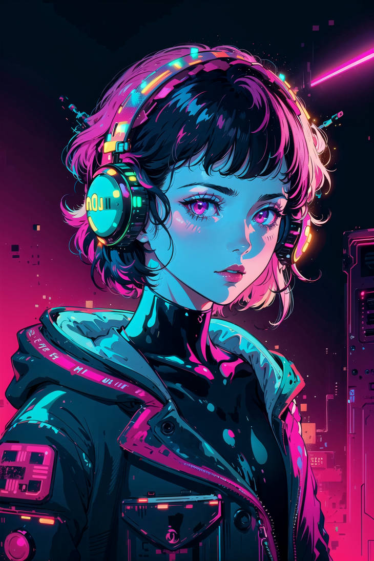 Synthwave Girl By Rubingranatkagor On Deviantart