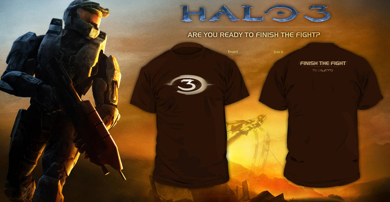 Halo 3 Finish The Fight Shirt by NathanX89 on DeviantArt