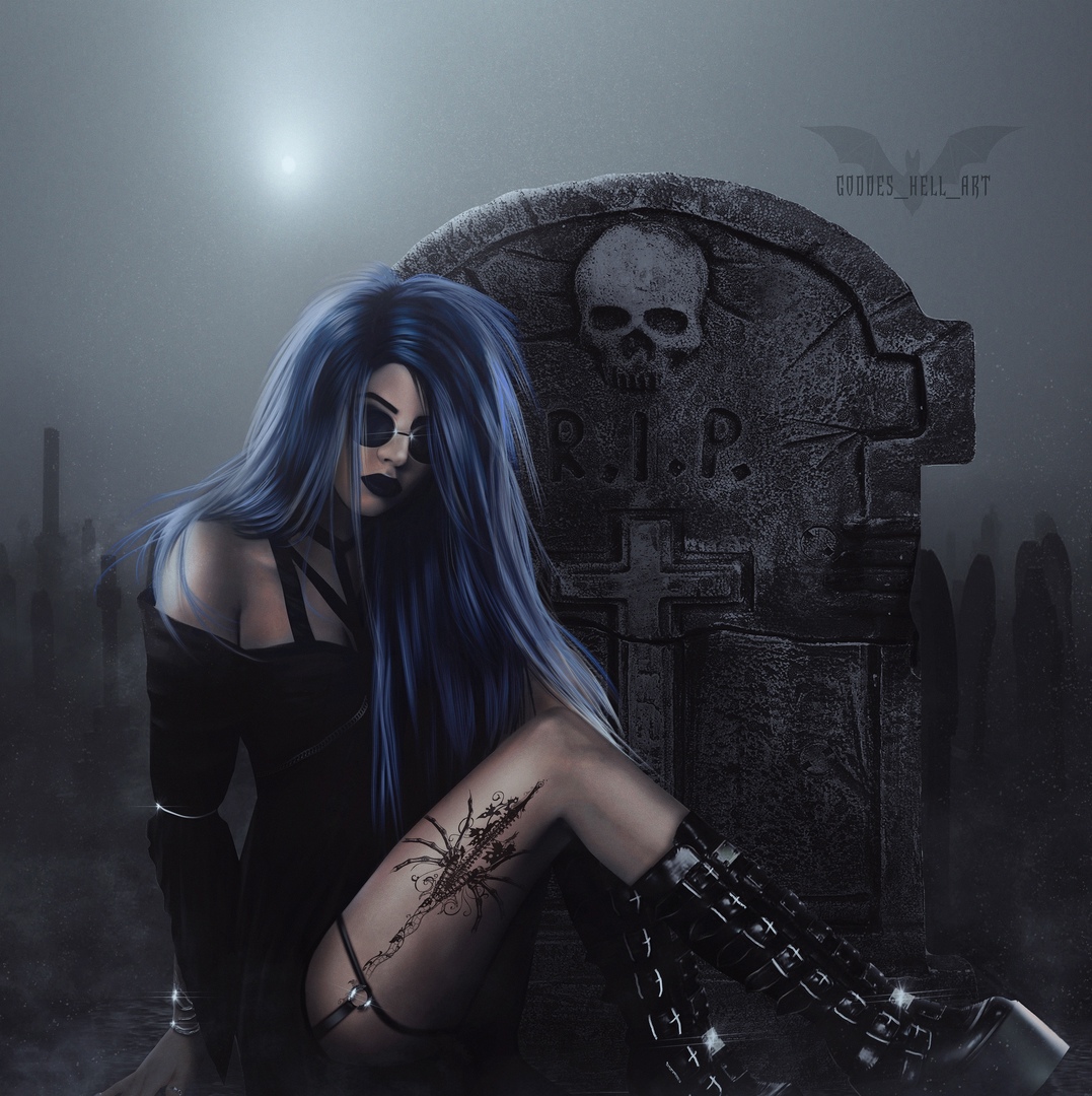 Goth Digital Art By Goddeshellart On Deviantart