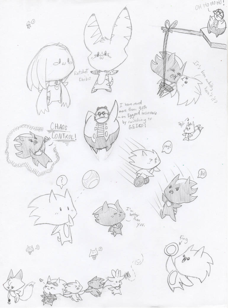Old Sonic Chibi Doodles 2 By Azailiathefox On Deviantart