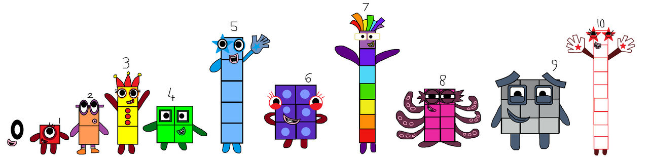 The Numberblocks From 0 To 10 By Warriornerdgirl17 On Deviantart