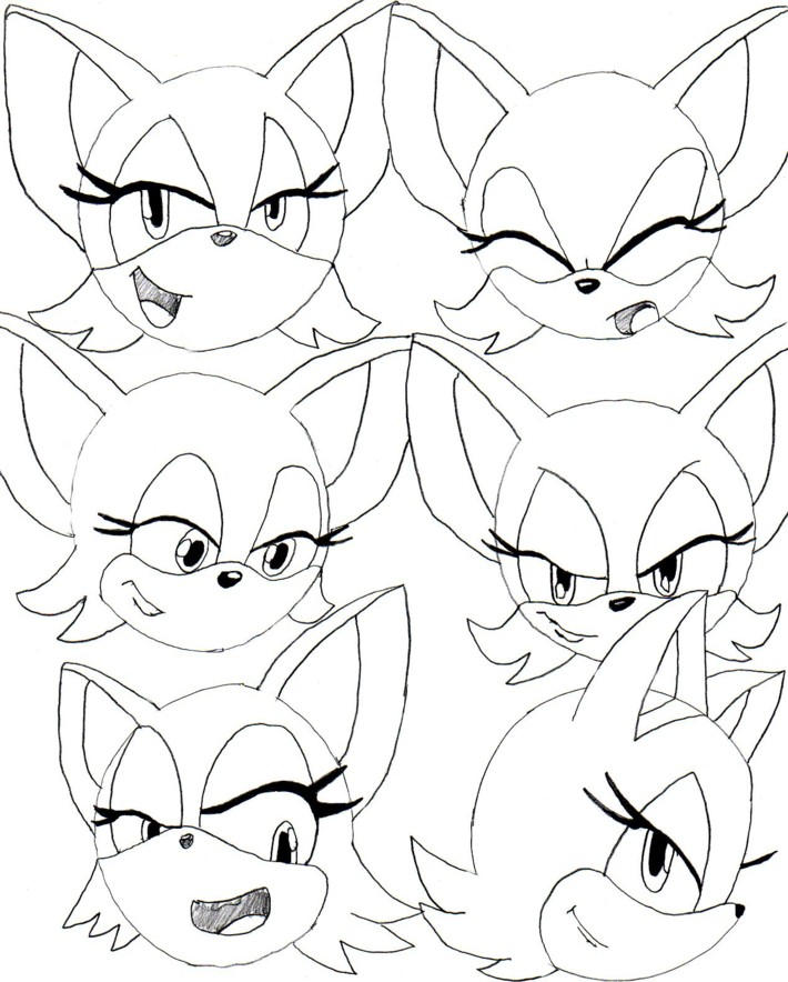 Rouge faces by MobianMonster on DeviantArt
